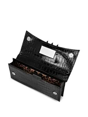 Philipp Plein Mini Crocodile Print Clutch