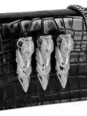 Philipp Plein Mini Crocodile Print Clutch