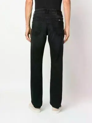 Jacob Cohen Logo-patch Straight-leg Jeans - Black