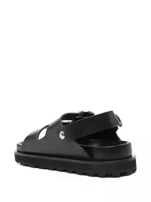 JIL SANDER Leather Sandals With Buckle Fastening
