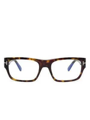 TOM FORD Rectangle-frame Glasses - Brown
