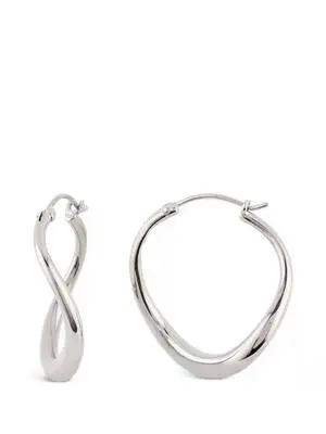 DINNY HALL Small Wave Twisted Hoop Earrings - Silver
