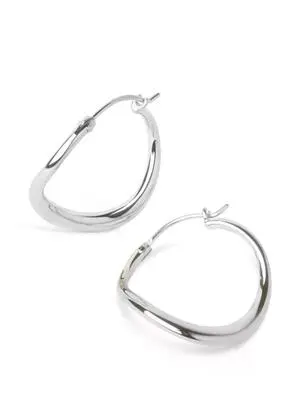 DINNY HALL Small Wave Twisted Hoop Earrings - Silver