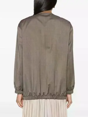 BOSS Checked Wool Bomber Jacket