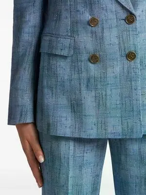Etro Double-breasted Check Blazer