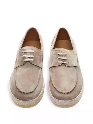 POCHE PARIS Suede Boat Shoes