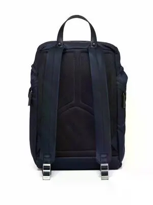Prada Re-nylon Triangle Logo Backpack - Blue