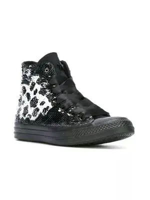 CONVERSE All Star Sequin Hi-top Sneakers - Black