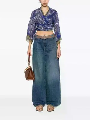 Etro Floral-print Tied Blouse