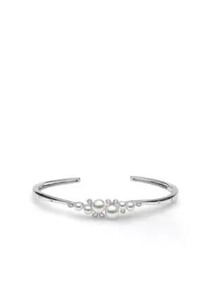 Yoko London 18kt White Gold Raindrop Pearl And Diamond Bracelet - Silver