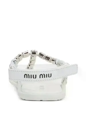Miu Miu Riviere Leather Thong Sandals