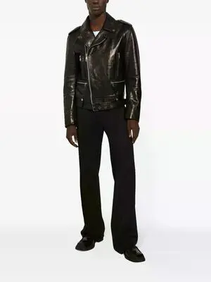 Dolce & Gabbana Grained Leather Biker Jacket