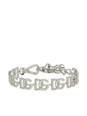 Dolce & Gabbana Tone Brass Dg Logo Chain Choker