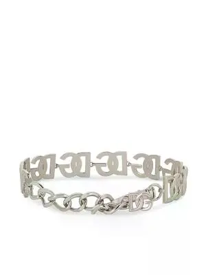 Dolce & Gabbana Tone Brass Dg Logo Chain Choker