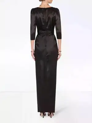 Dolce & Gabbana V-neck Silk Evening Gown