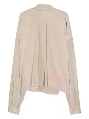 QUIRA Crepe Silk Shawl Blouse