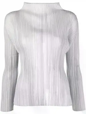 Issey Miyake Mock Neck Blouses