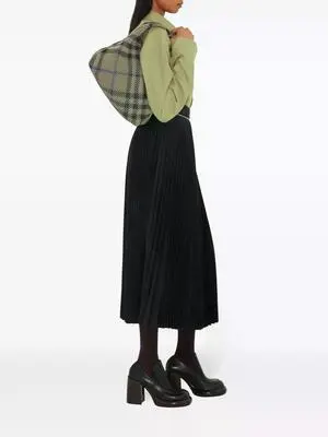 Burberry Peg Checked Tote Bag - Neutrals