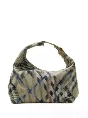 Burberry Peg Checked Tote Bag - Neutrals