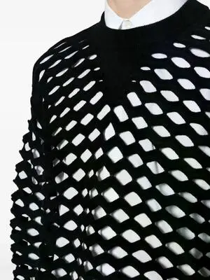 Junya Watanabe Laser-cut Detail Crew-neck Jumper