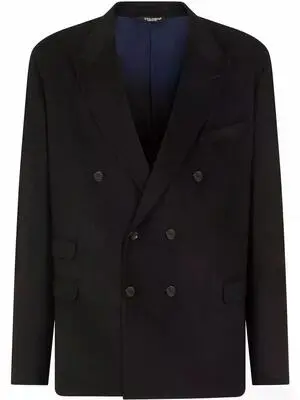 Dolce & Gabbana Double-breasted Cashmere Blazer - Blue