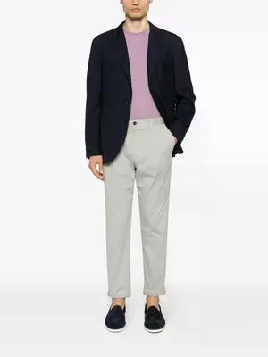 Incotex Tapered-leg Cotton Chino Trousers - Grey