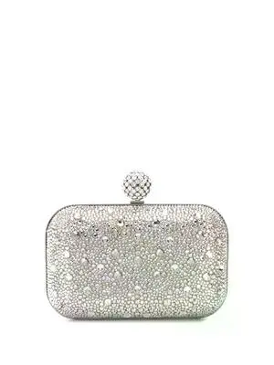 JIMMY CHOO Cloud Crystal-embellished Clutch - Silver