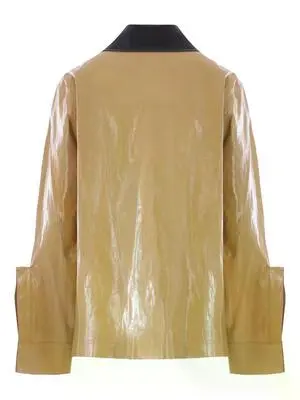 JIL SANDER Coated Linen Jacket - Brown