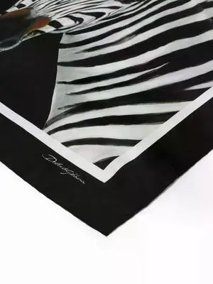 Dolce & Gabbana Zebra-print Twill Scarf
