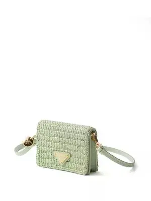 Prada Crochet Card Holder - Green