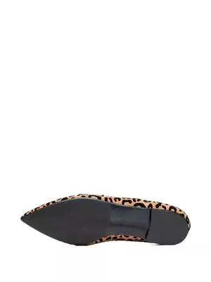 POCHE PARIS Abelle Leopard Print Loafers - Neutrals