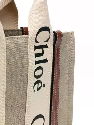 Chloé Logo-print Tote Bag - Neutrals
