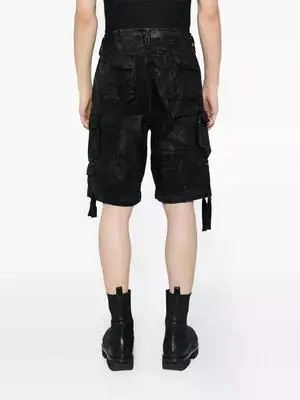 P.L.N. Leather Cargo Shorts
