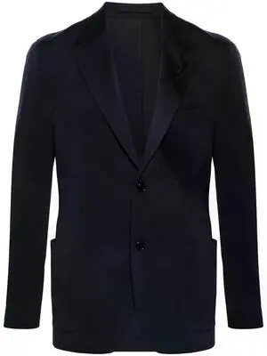 LARDINI Single-breasted Wool-blend Blazer