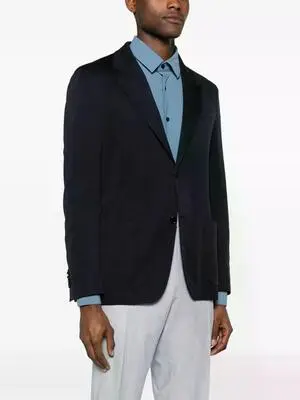 LARDINI Single-breasted Wool-blend Blazer