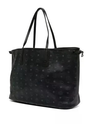 Mcm Large Liz Reversible Tote Bag - Black
