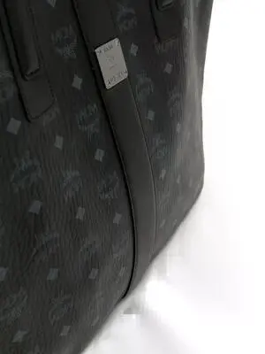 Mcm Large Liz Reversible Tote Bag - Black