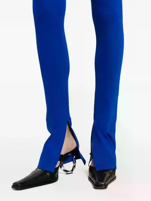 Off-White Side-slit High-waisted Leggings - Blue