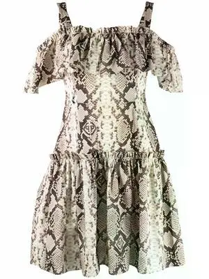 Philipp Plein Python-print Mini Dress