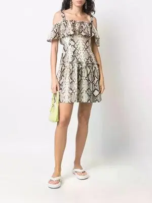 Philipp Plein Python-print Mini Dress