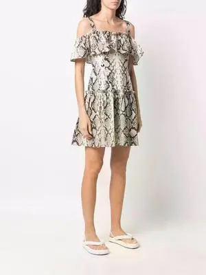 Philipp Plein Python-print Mini Dress