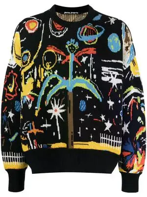 Palm Angels Starry Night Jacquard Jumper