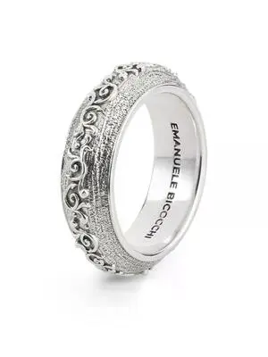 Emanuele Bicocchi Flourish Band Ring - Silver