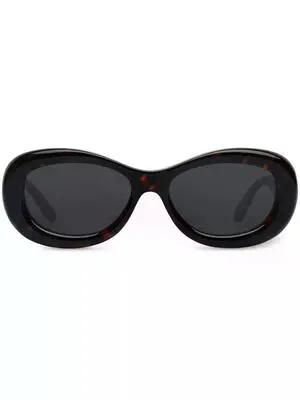 COURREGES Reve Oval Sunglasses - Brown