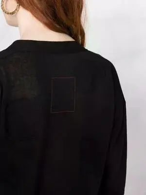 UMA WANG Polka-dot Intarsia Knit Cardigan