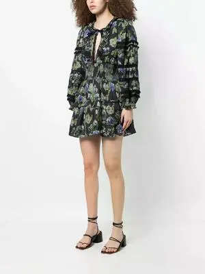 LoveShackFancy Clarkie Printed Mini Dress