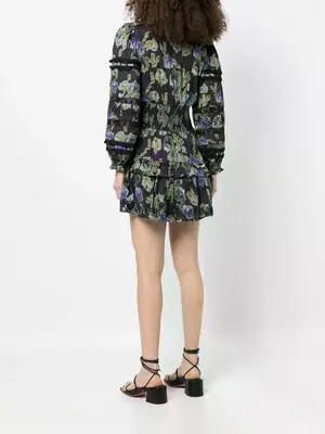 LoveShackFancy Clarkie Printed Mini Dress