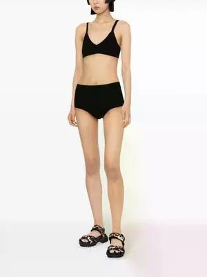 Alanui Finest Knitted Cullote Shorts - Black