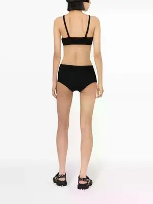 Alanui Finest Knitted Cullote Shorts - Black