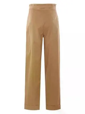 Saint Laurent Cotton Trousers With Front Tie Detail